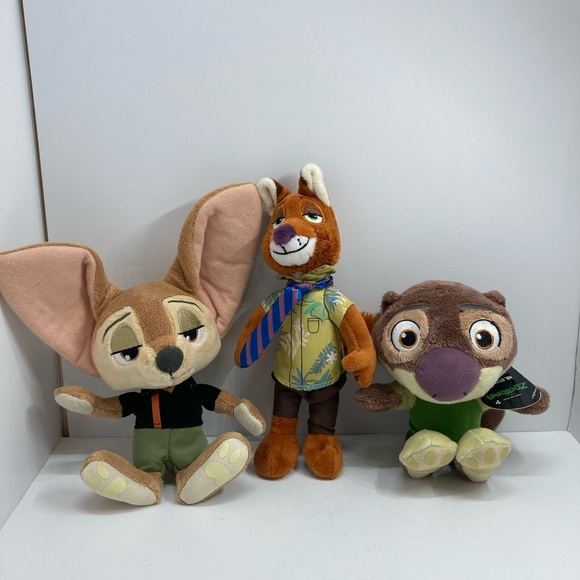 Toys | Zootopia Plush Lot Mr Otterton Nick Wilde Finnick Disney | Poshmark